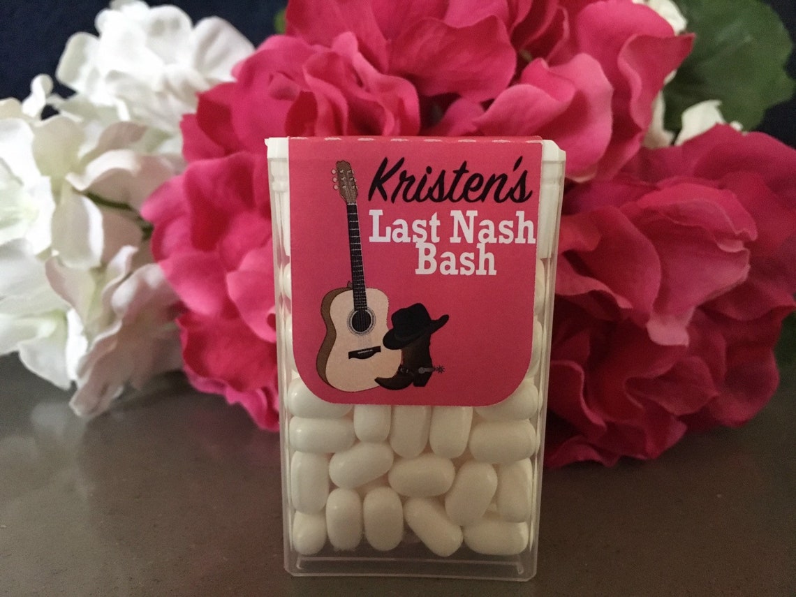Nash Bash Tic Tac Favor Label, Nashlorette Bachelorette Party Favor ...