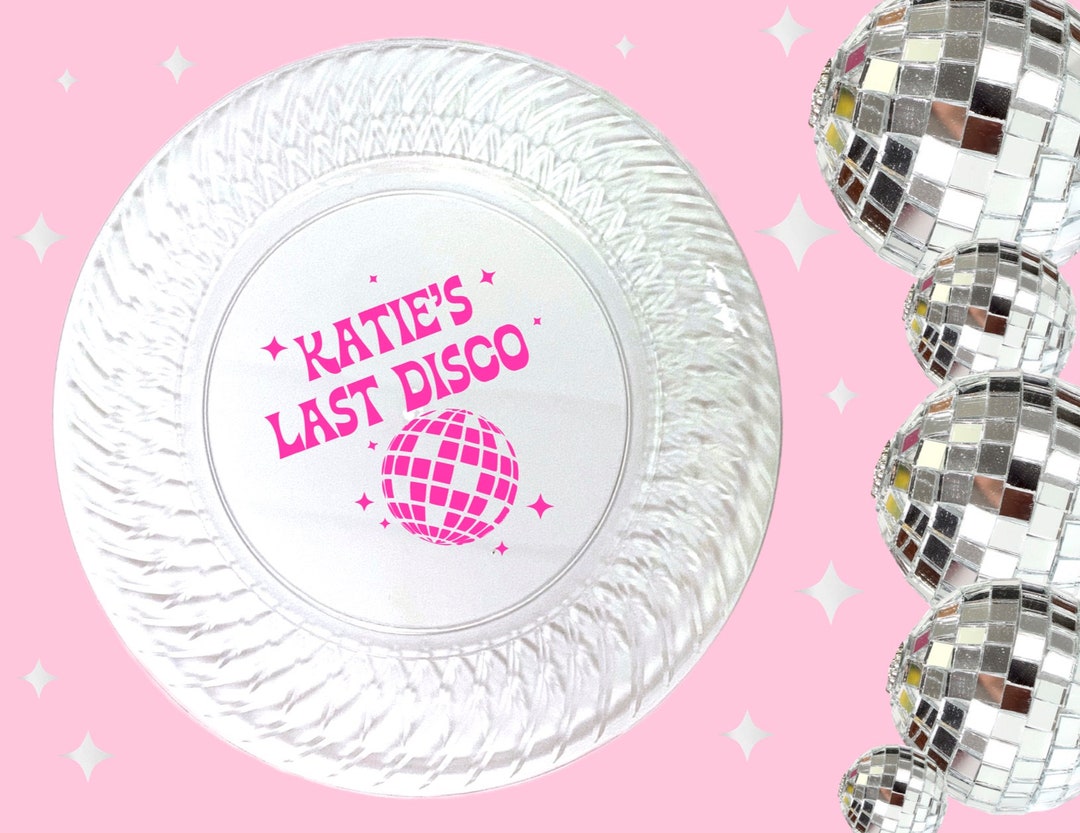 Personalized Last Disco Bachelorette Plates, Final Disco Plates, Disco ...