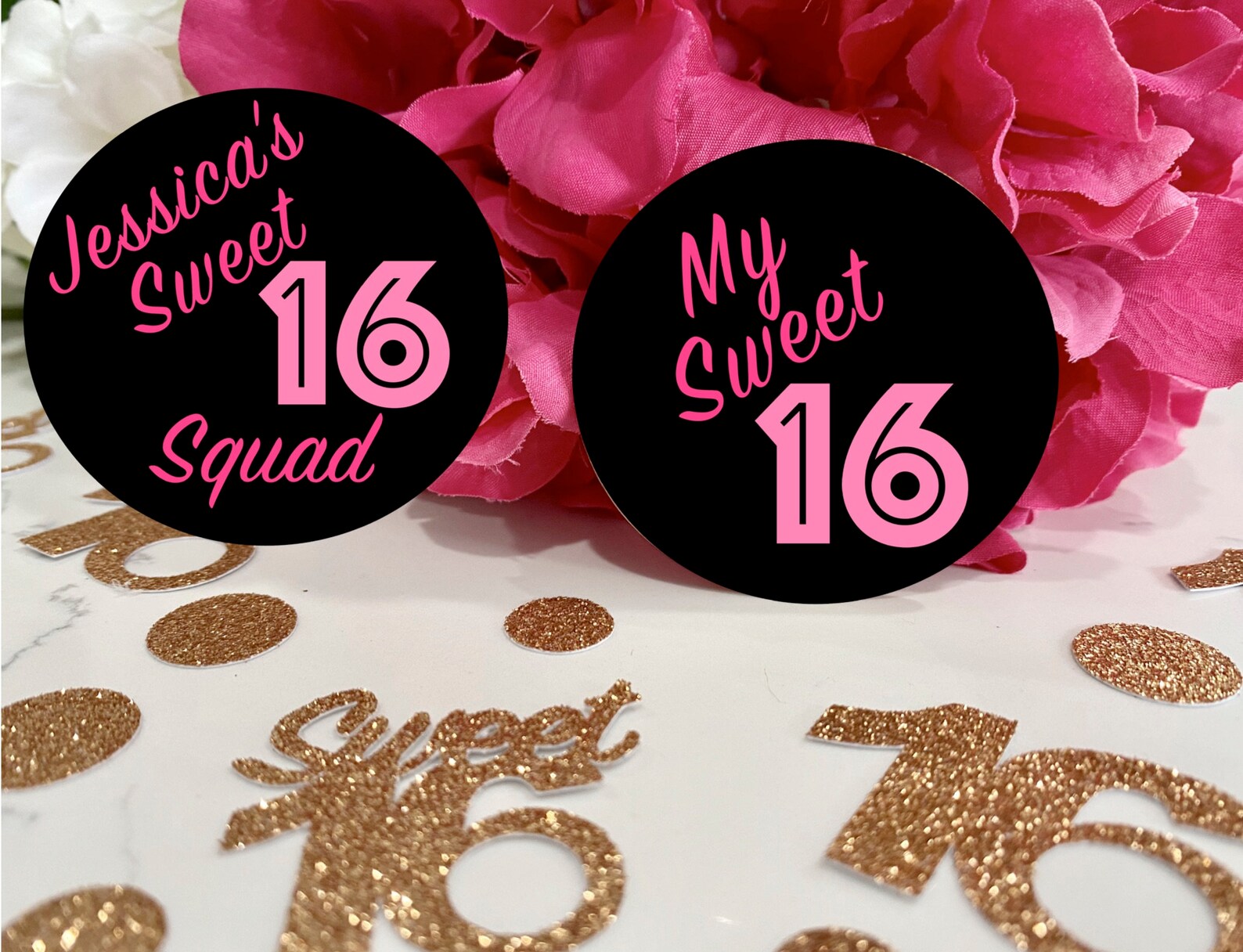 Sweet Sixteen Button Favor, Sweet 16 Pin, Sweet Sixteen Party Favor ...