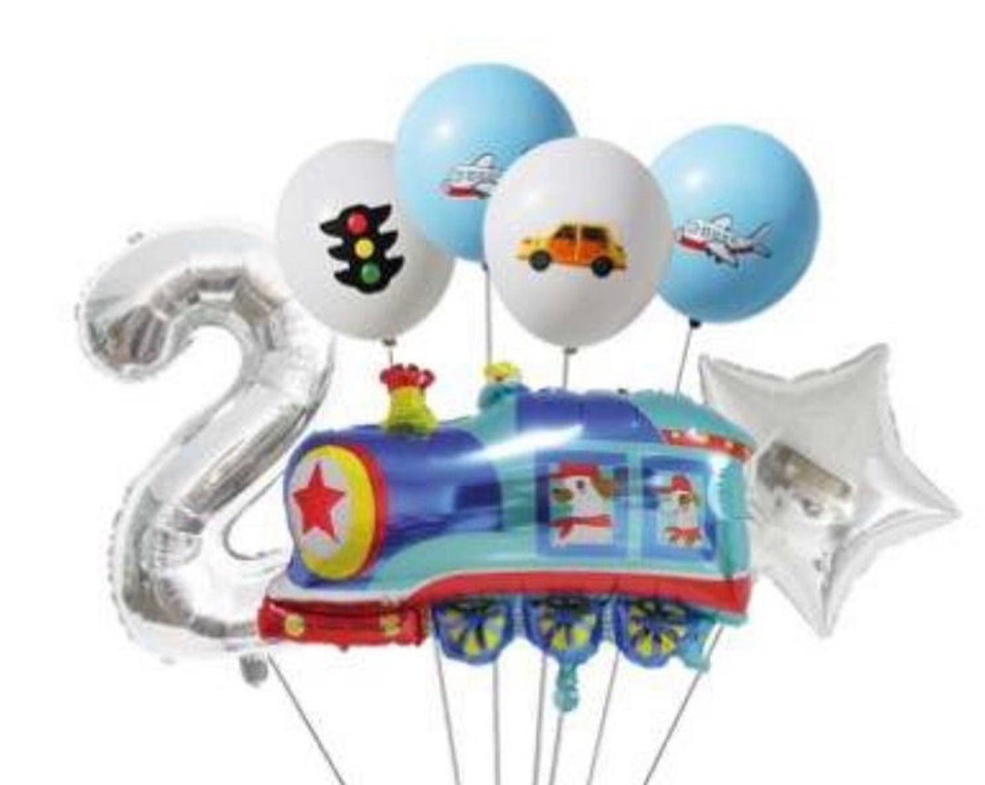 Train Balloons, Train Birthday Party, Transportation Balloons, Choo ...