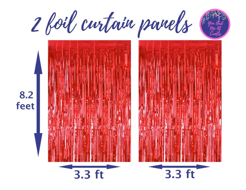 Red Bachelorette Party Foil Curtains Christmas Party Foil | Etsy