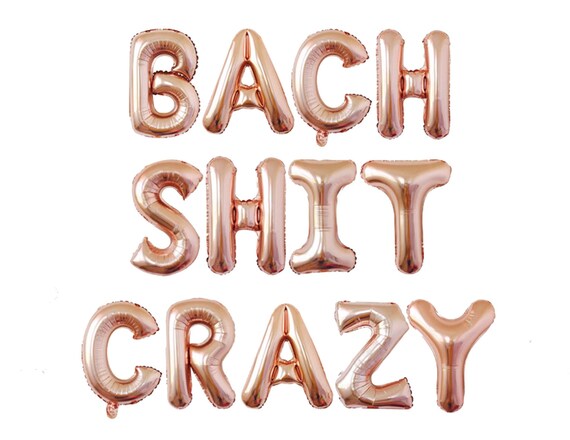 Bach Shit Crazy Balloon Banner Bachelorette Party | Etsy