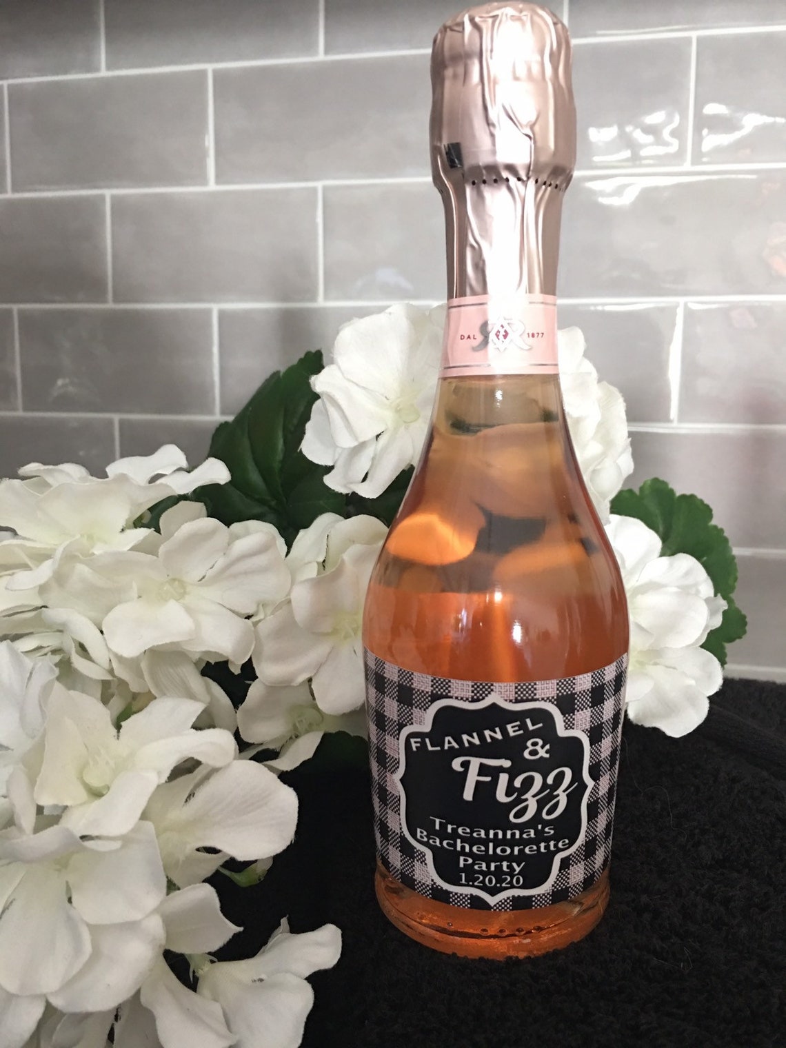 Flannel & Fizz Mini Champagne Labels Champagne Party Favor | Etsy