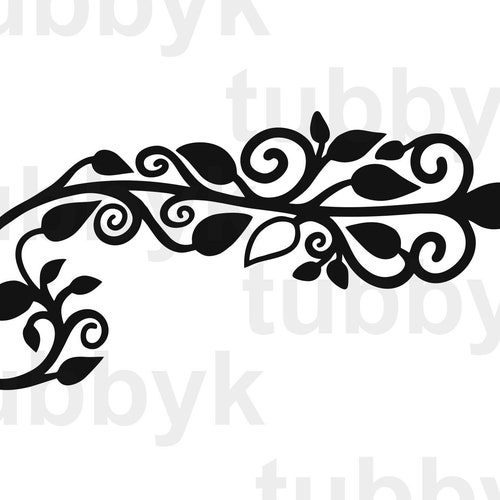 Leaf SVG Vine SVG Swirl SVG Svg File Cut File Silhouette - Etsy