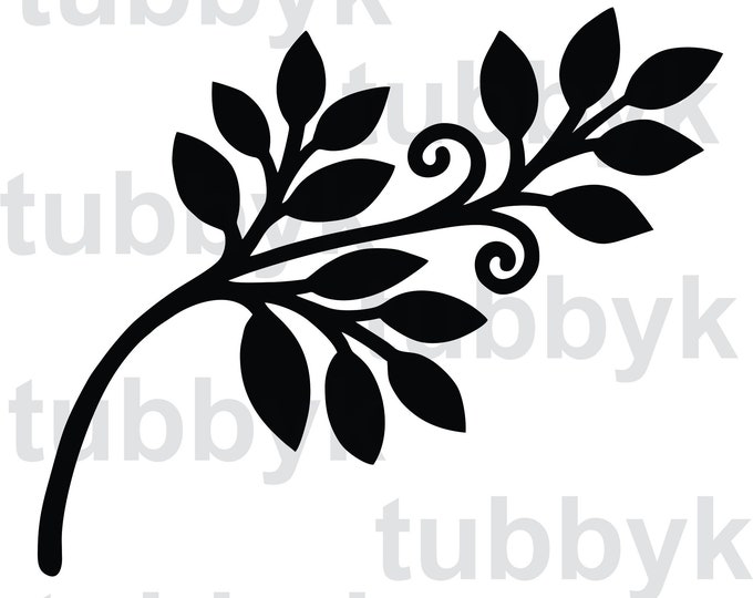 Leaf SVG, Vine SVG, Swirl SVG, Svg File, Cut File, Silhouette, Cricut ...