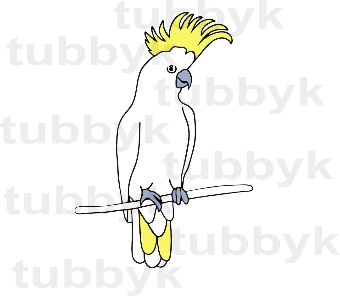 Cockatoo Clip Art, Bird Clip Art, Bird SVG, Cockatoo SVG, Australia ...