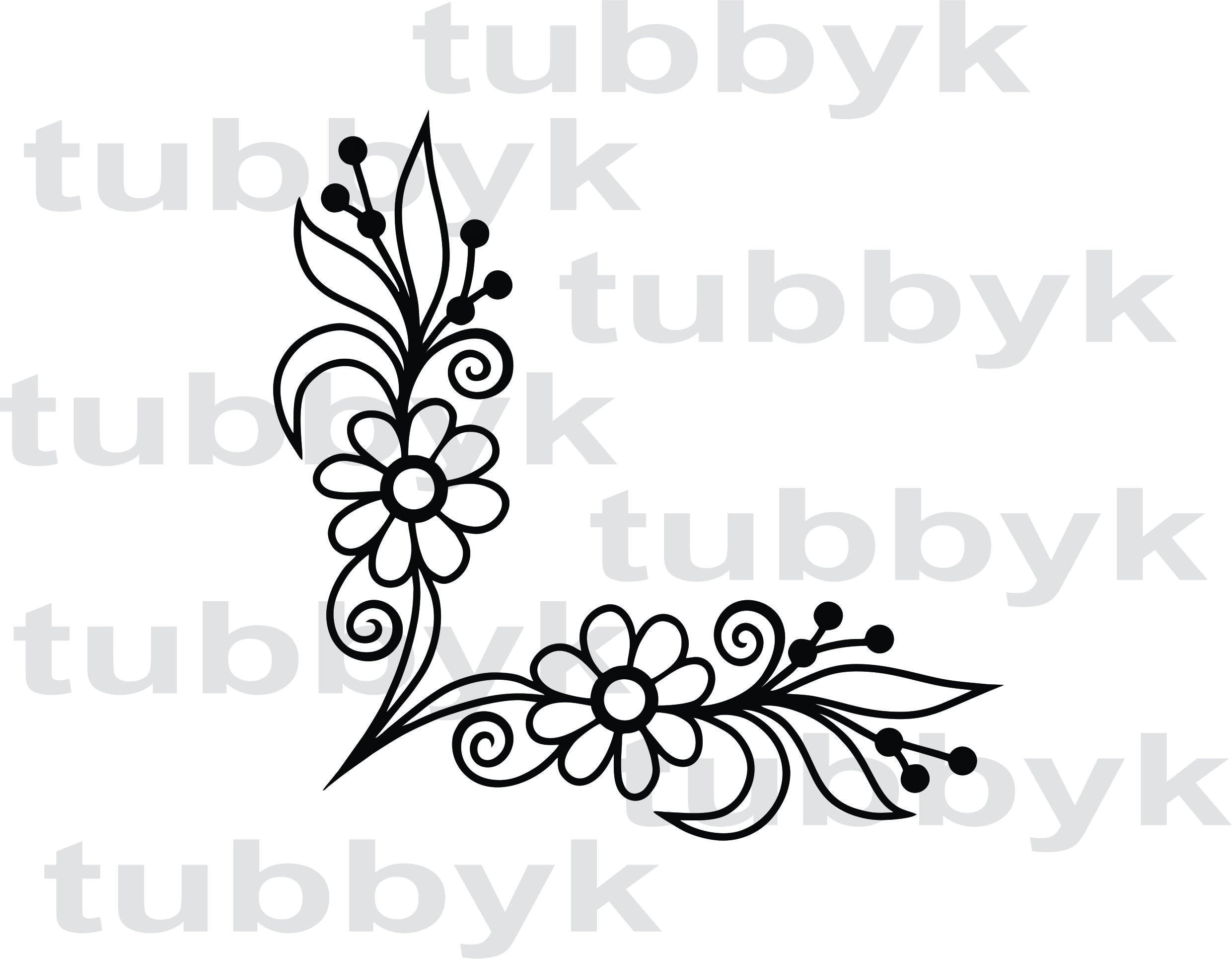 Daisy SVG, Vine SVG, Border SVG, Svg File, Frame Svg, Cut File, Cutting ...