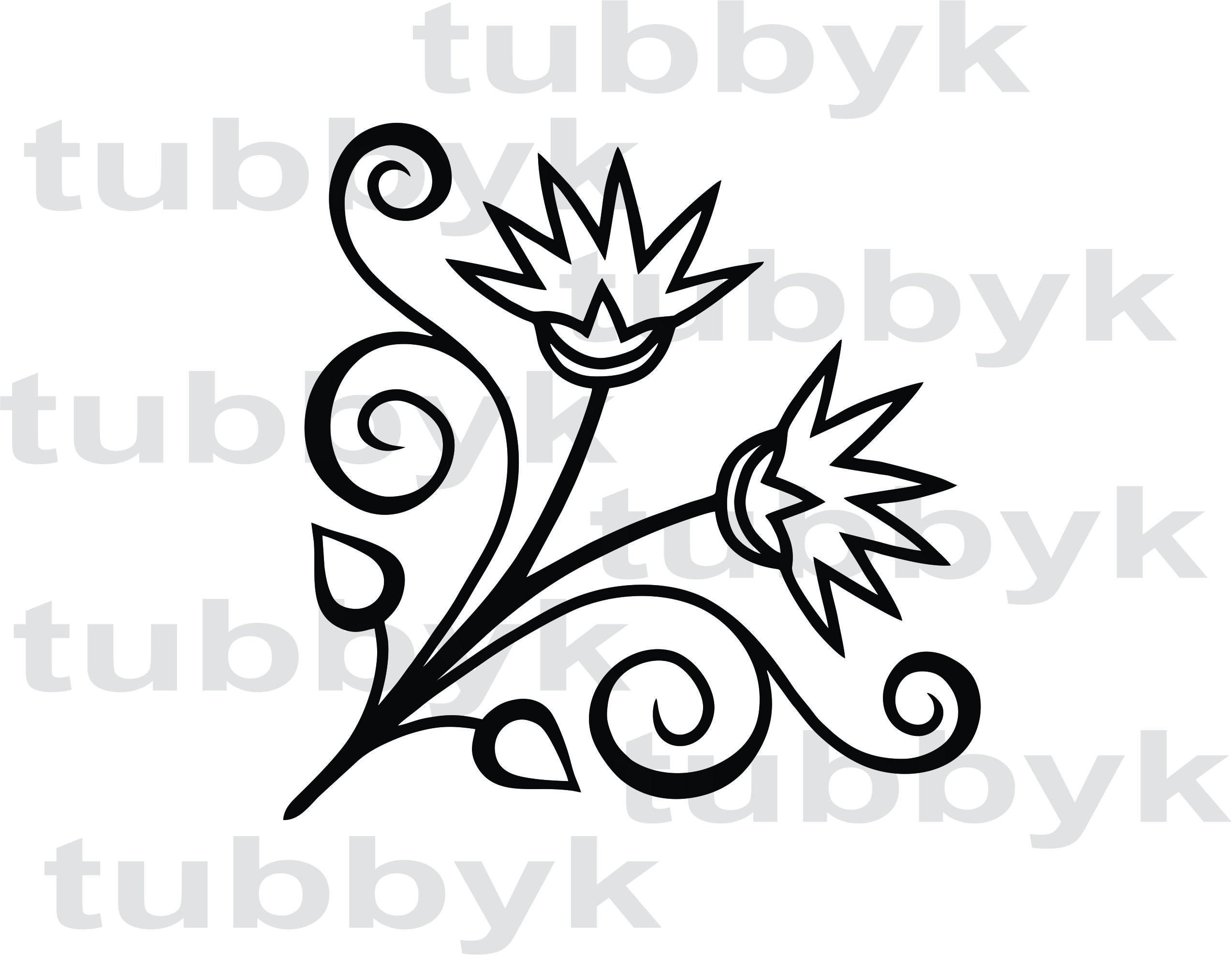 Flower SVG, Swirl SVG, Flourish SVG, Plant Svg, Svg, Svg File ...