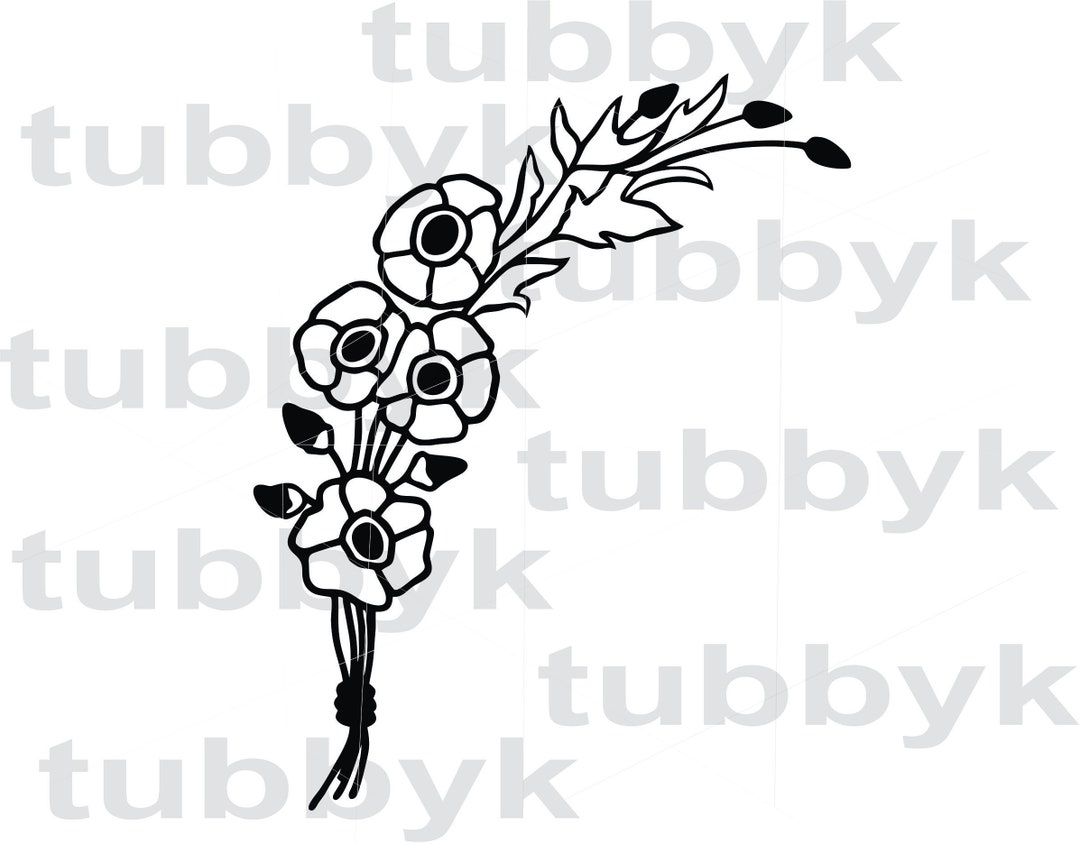 Flower SVG, Flower Bunch SVG, Floral SVG, Svg File, Cutting File, Cut ...