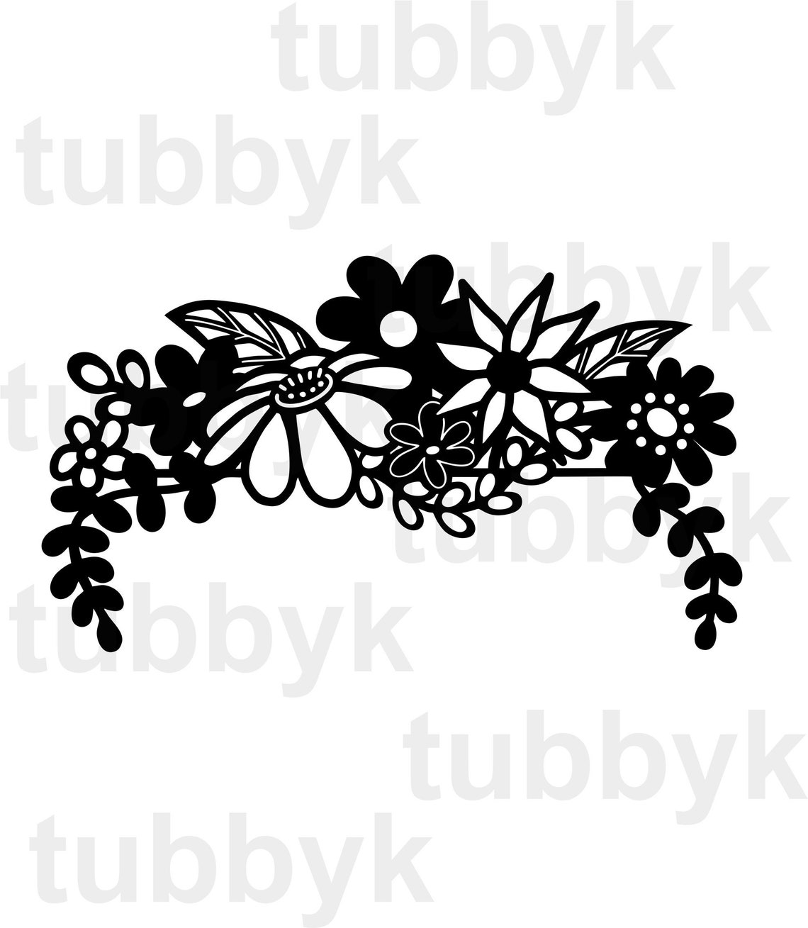 Flower Border SVG, Flower SVG, SVG File, Border Svg, Floral Svg ...