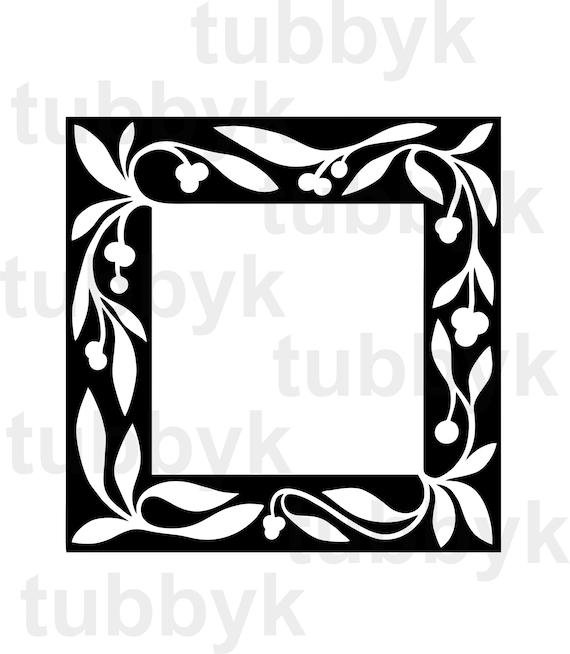 Frame SVG SVGFile Vine SVG Berries svg Silhouette Cricut | Etsy