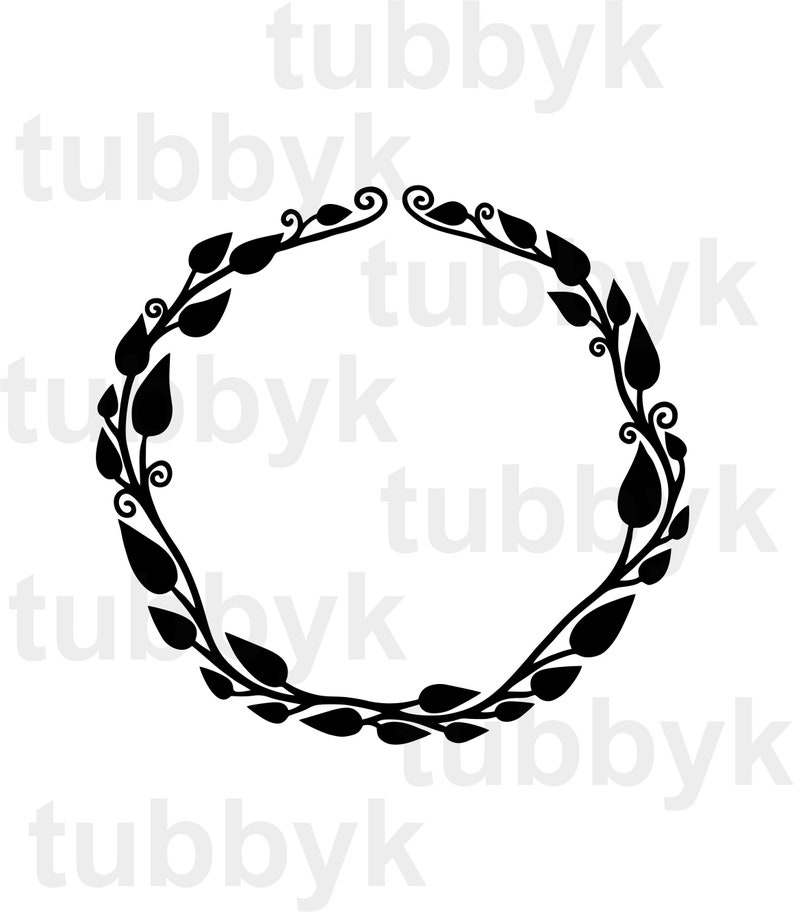 Wreath Svg Leave Svg Vine Svg Svg File Svg Silhouette Cricut