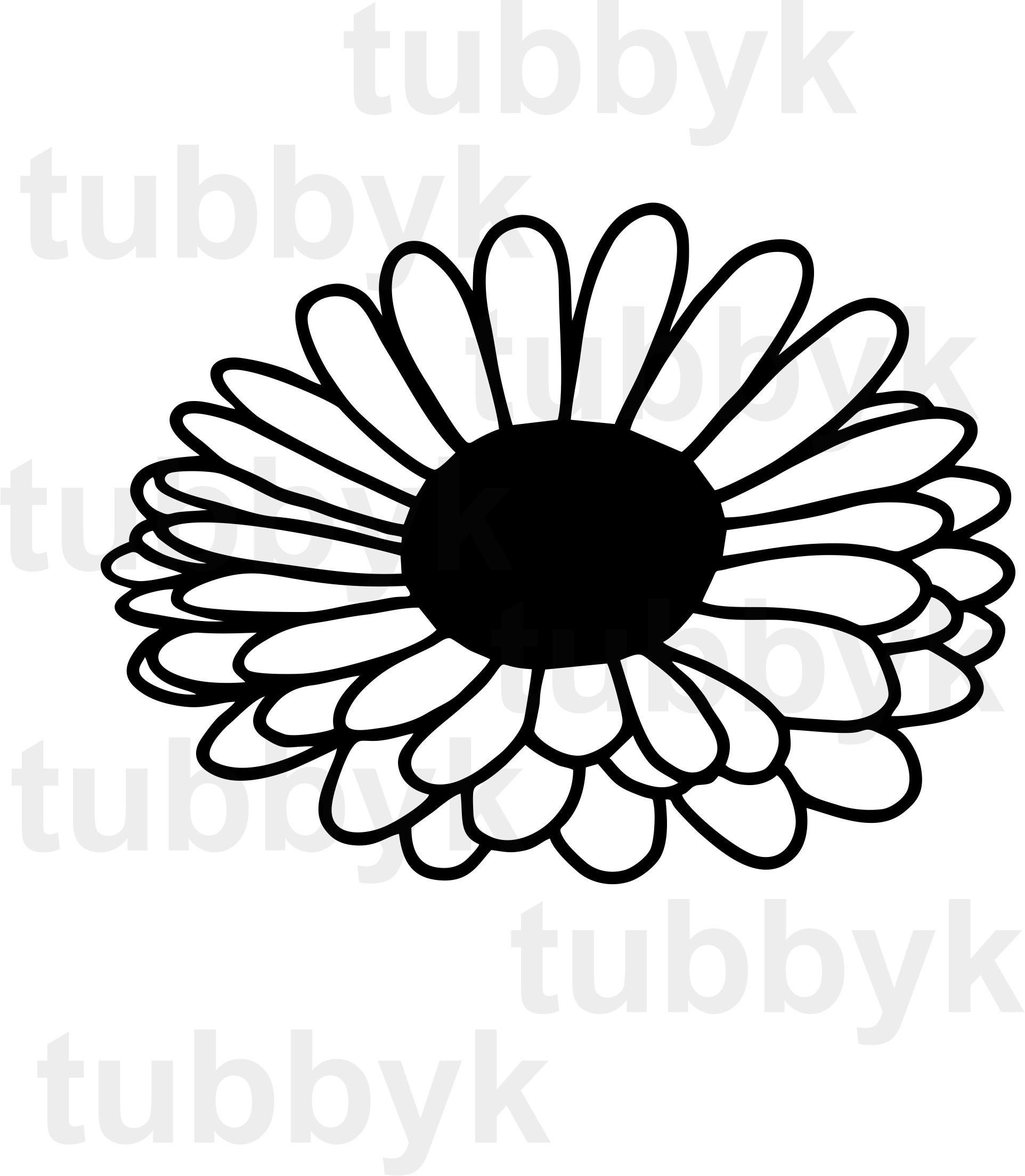 Gerbera SVG, SVG File, Flower SVG, Svg, Cut File, Papercraft, Clip Art ...
