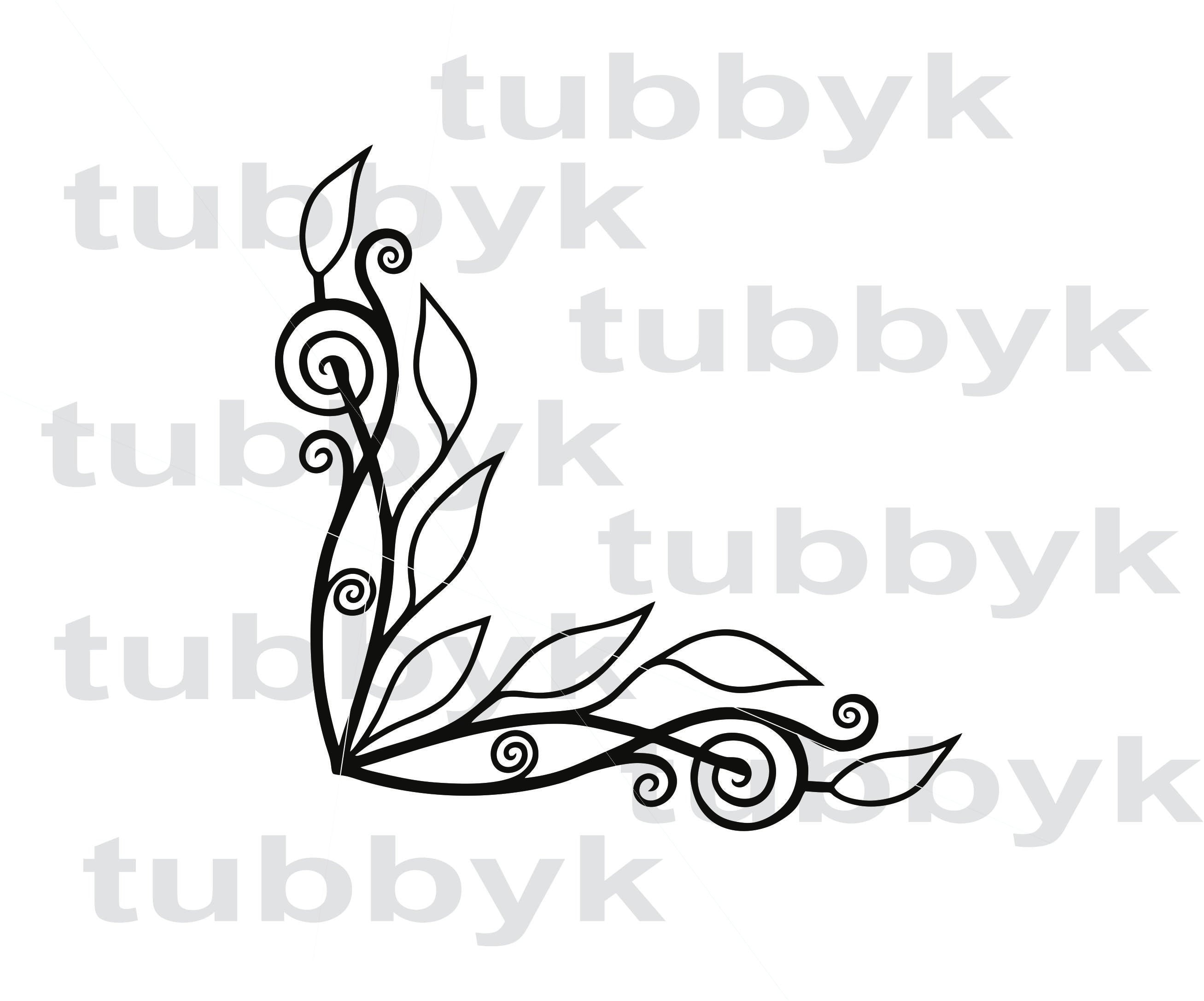 Vine SVG, SVG File, Leaf SVG. Swirl Svg, Border Svg, Frame Svg ...