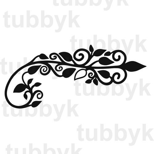 Leaf SVG Vine SVG Swirl SVG Svg File Cut File Silhouette - Etsy