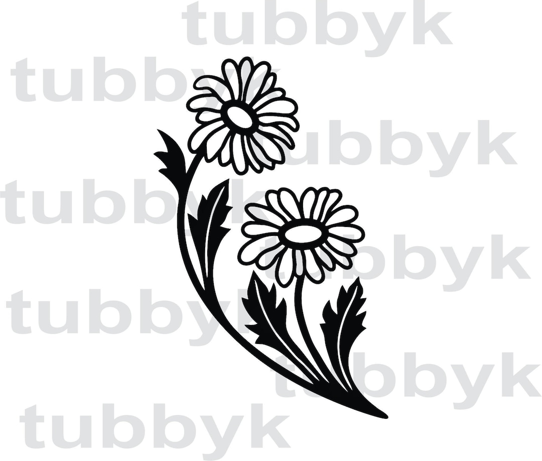 Daisy SVG, Flower SVG, Daisies Svg, SVG File, Branch Svg, Silhouette ...