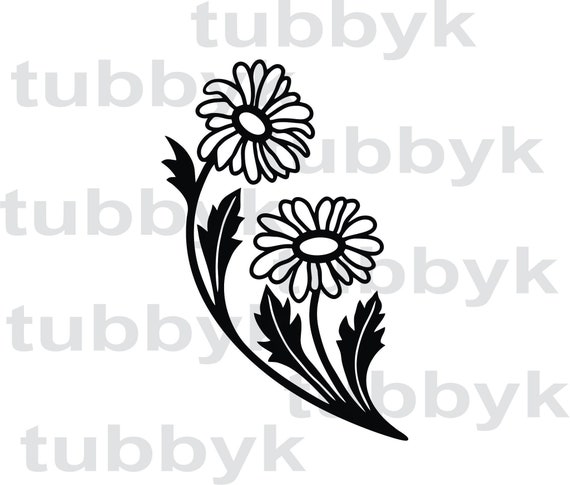 Daisy Svg Daisy Flower Svg Daisy Silhouette Svg Daisy Svg File