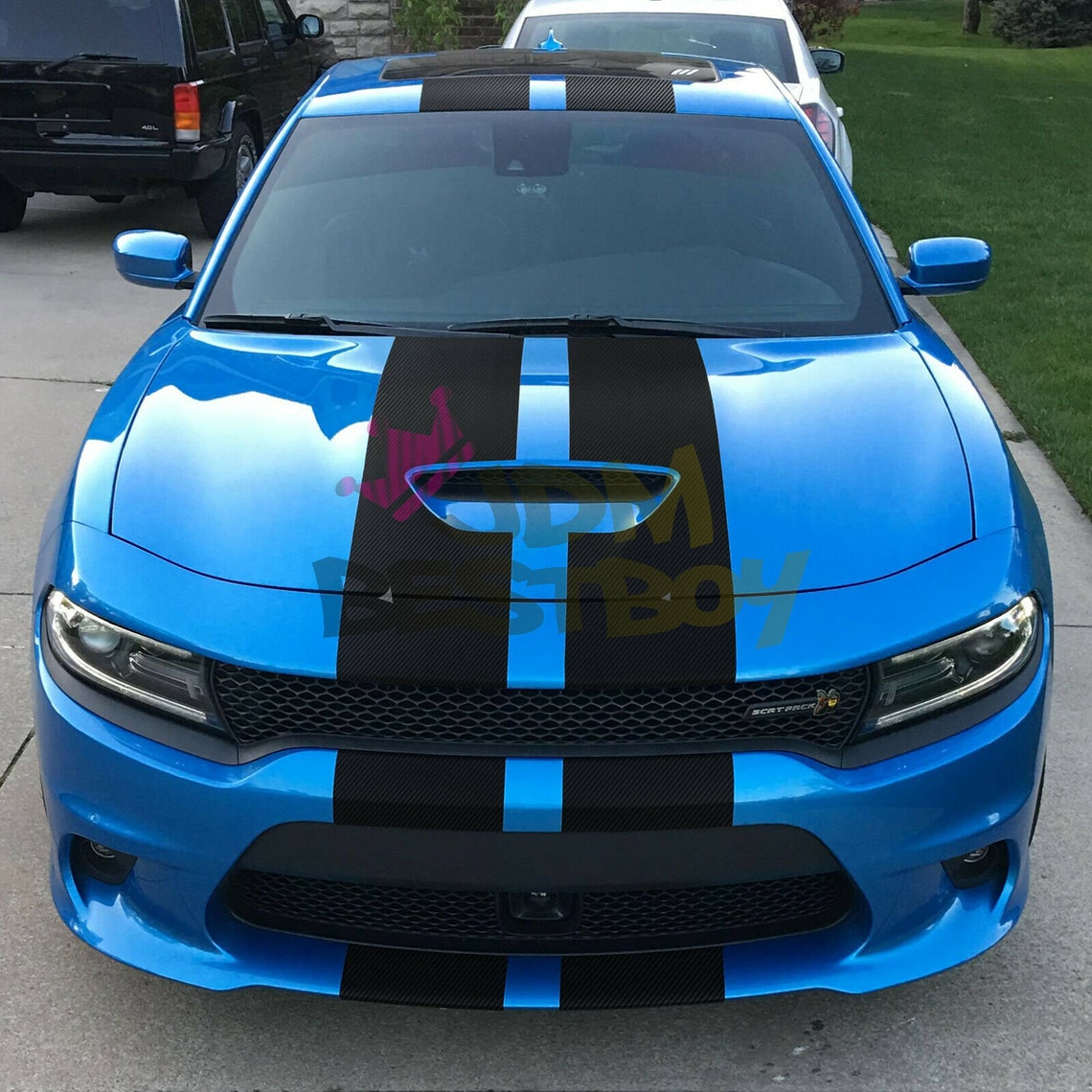 Free Kit 3D Matte Carbon Fiber Racing Stripes Vinyl Wrap Rally | Etsy