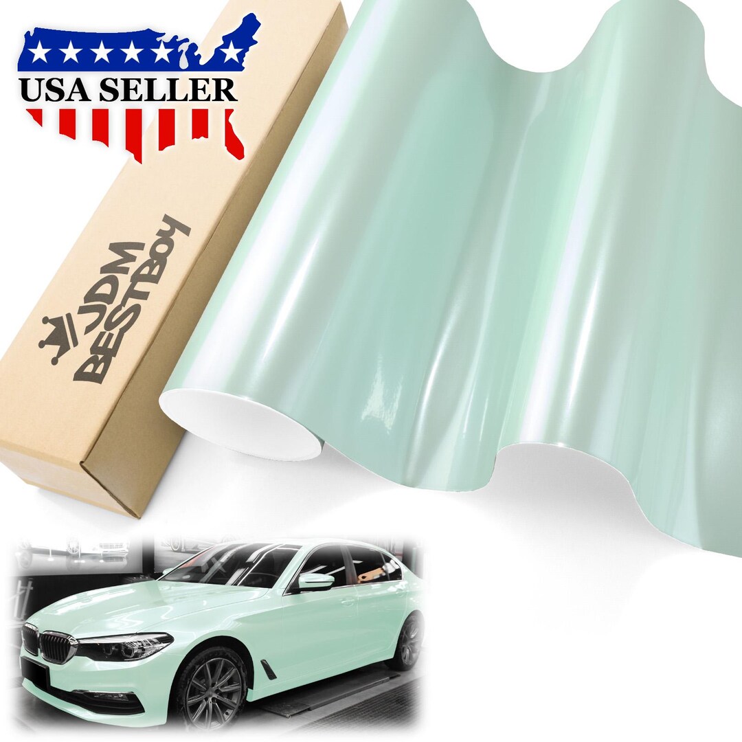 Jade Green Gloss Pearlescent Car Vehicle Vinyl Wrap Sticker Decal Air ...