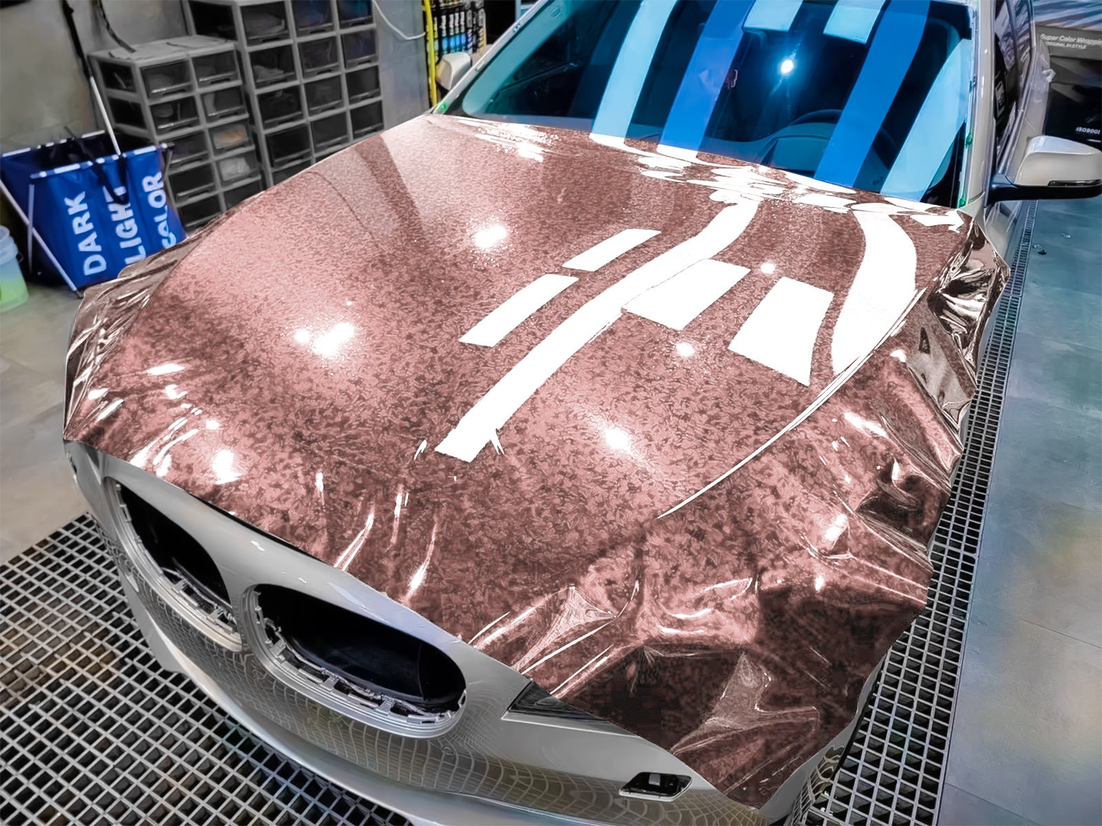 Rose Gold Gloss 24K Chopped Forged Carbon Fiber Car Vehicle Vinyl Wrap ...