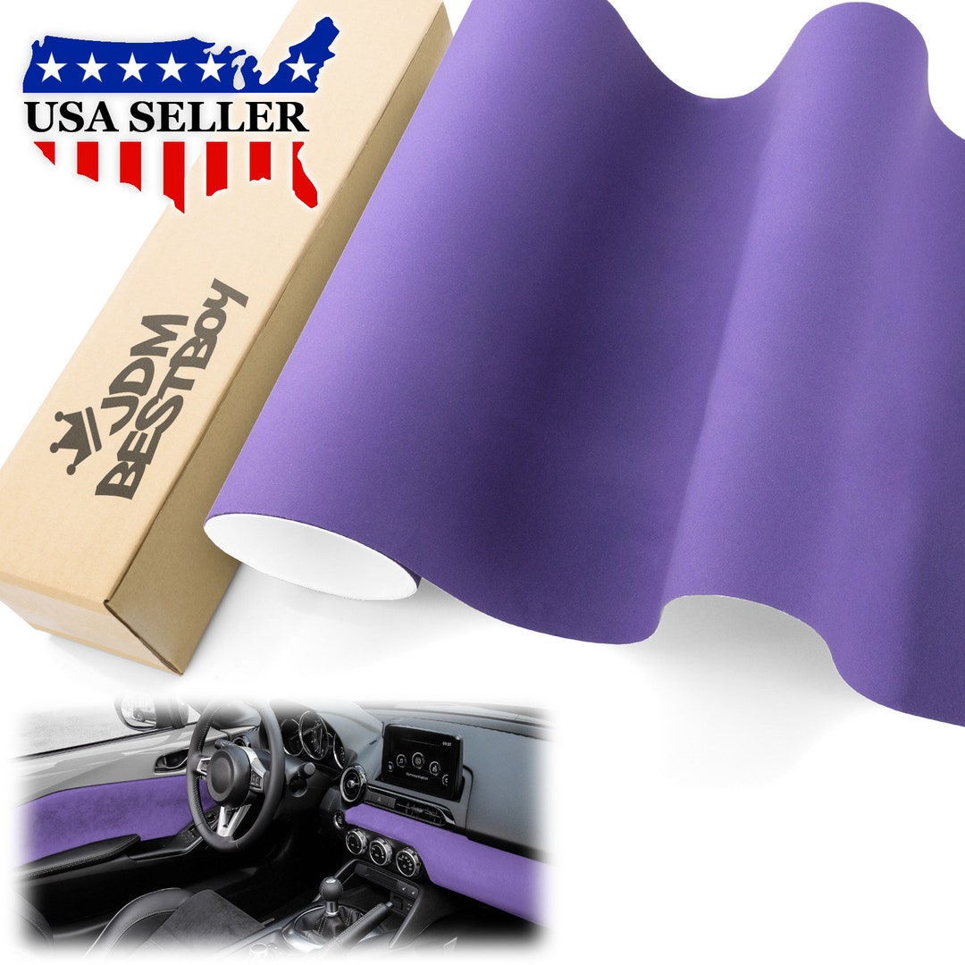 Purple Velvet Suede Matte Texture Car Vehicle Vinyl Wrap Sticker Decal ...