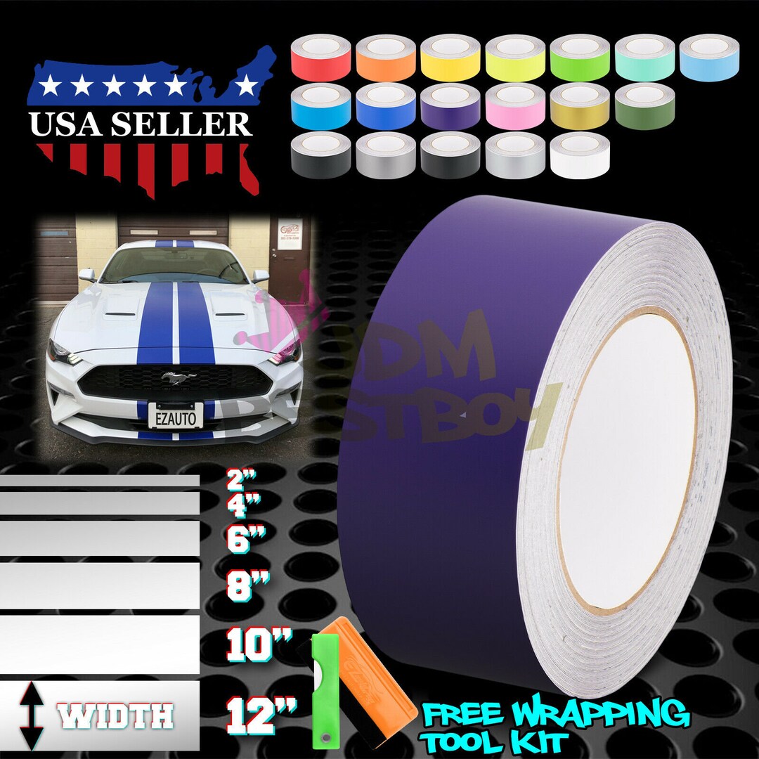 Free Kit Matte Color Racing Stripes Vinyl Wrap Rally Sticker 10/20/25 ...