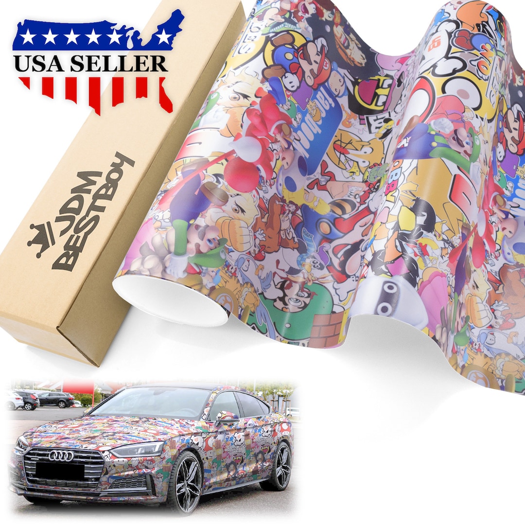 MAR Sticker Bomb Graffiti Cartoon Car Vehicle Vinyl Wrap Sticker Decal ...