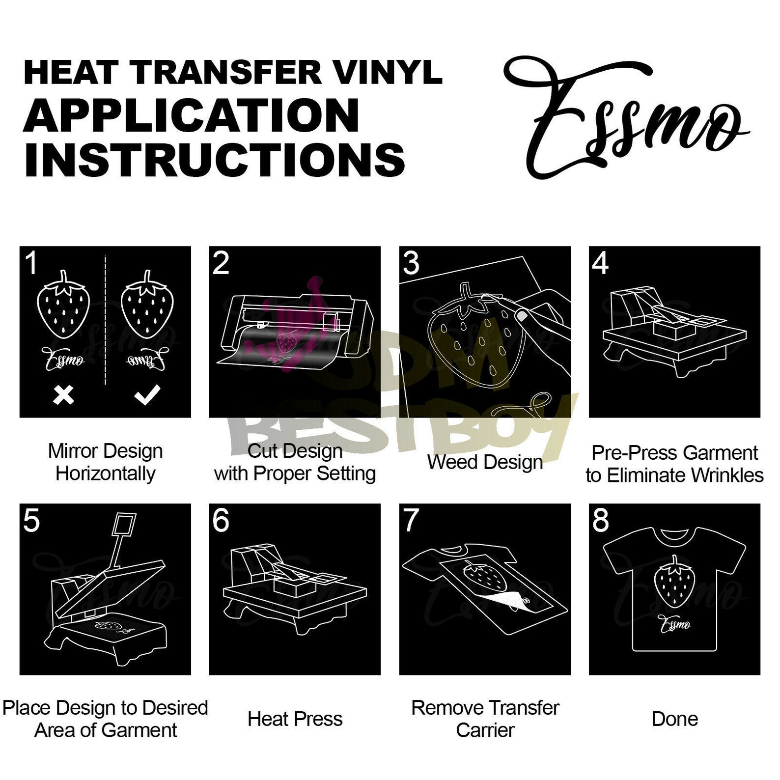 ESSMO™ Black Carbon Fiber SP29 Heat Transfer Vinyl HTV T-shirt 20" Wide ...