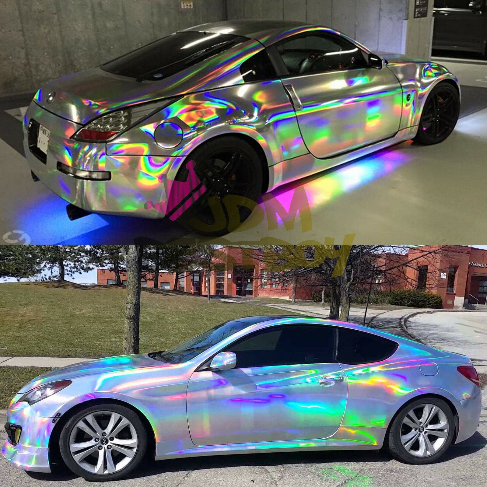 Holographic Red Rainbow Neo Chrome Car Vinyl Wrap Sticker Etsy