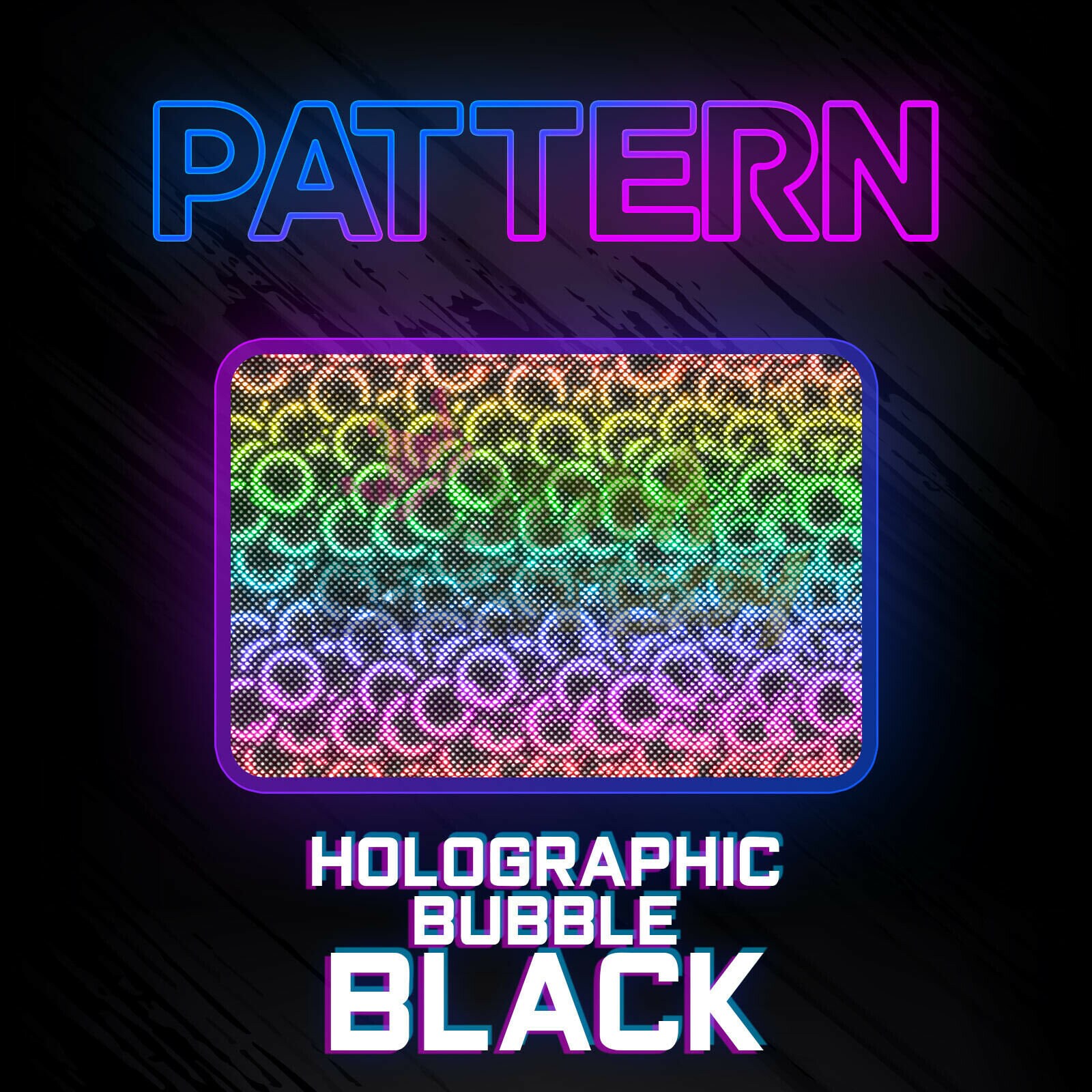 ESSMO™ Holographic Bubble Black SP05 Heat Transfer Vinyl HTV T-shirt 20 ...