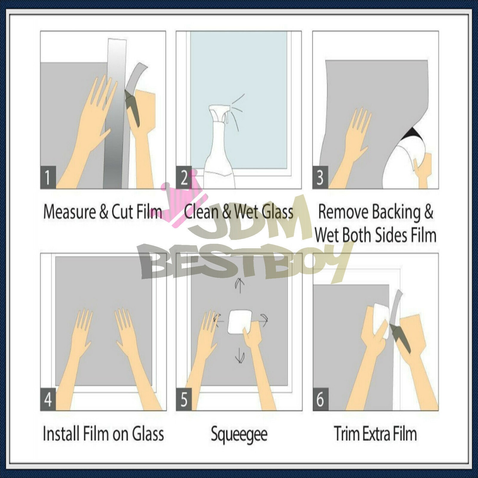 Light Smoke Window Tint Film UV Heat Reflective Home Office Privacy ...