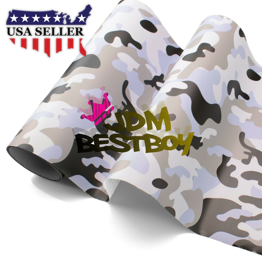Snow White Camouflage Camo Car Vinyl Wrap Sticker Decal Air Release - Etsy