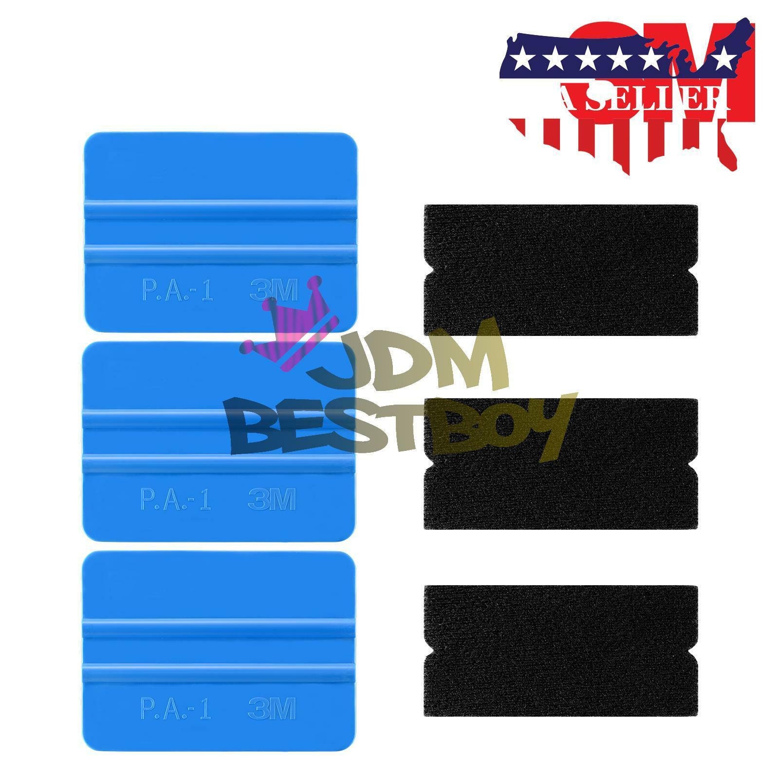 3M Blue Squeegee Applicator Tool x3 Felt Edge Decal Tips x3 | Etsy