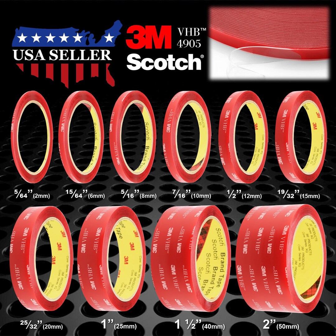 Genuine 3M VHB #4905 Clear Double-sided Mounting Foam Tape Automotive ...