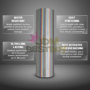 Psychedelic Gray Gloss Metallic Glossy Rainbow Holographic Vinyl Wrap ...