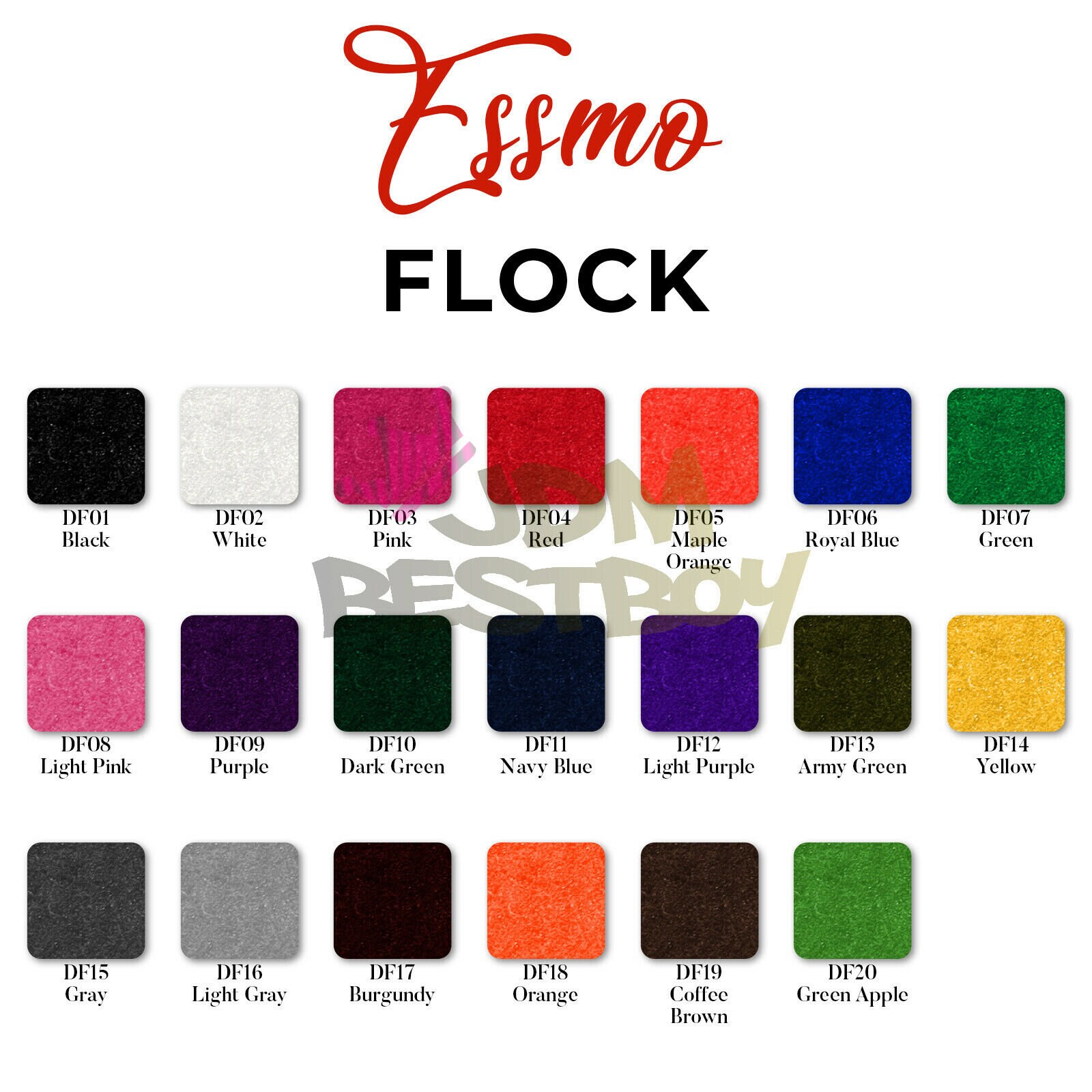 ESSMO™ 20 Colors 20pcs Flock Heat Transfer Vinyl | Etsy