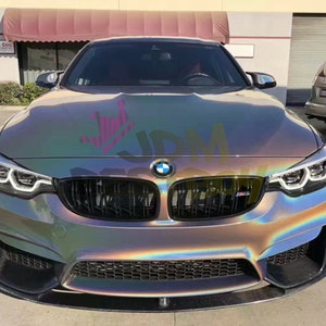 Psychedelic Gray Gloss Metallic Glossy Rainbow Holographic Vinyl Wrap ...