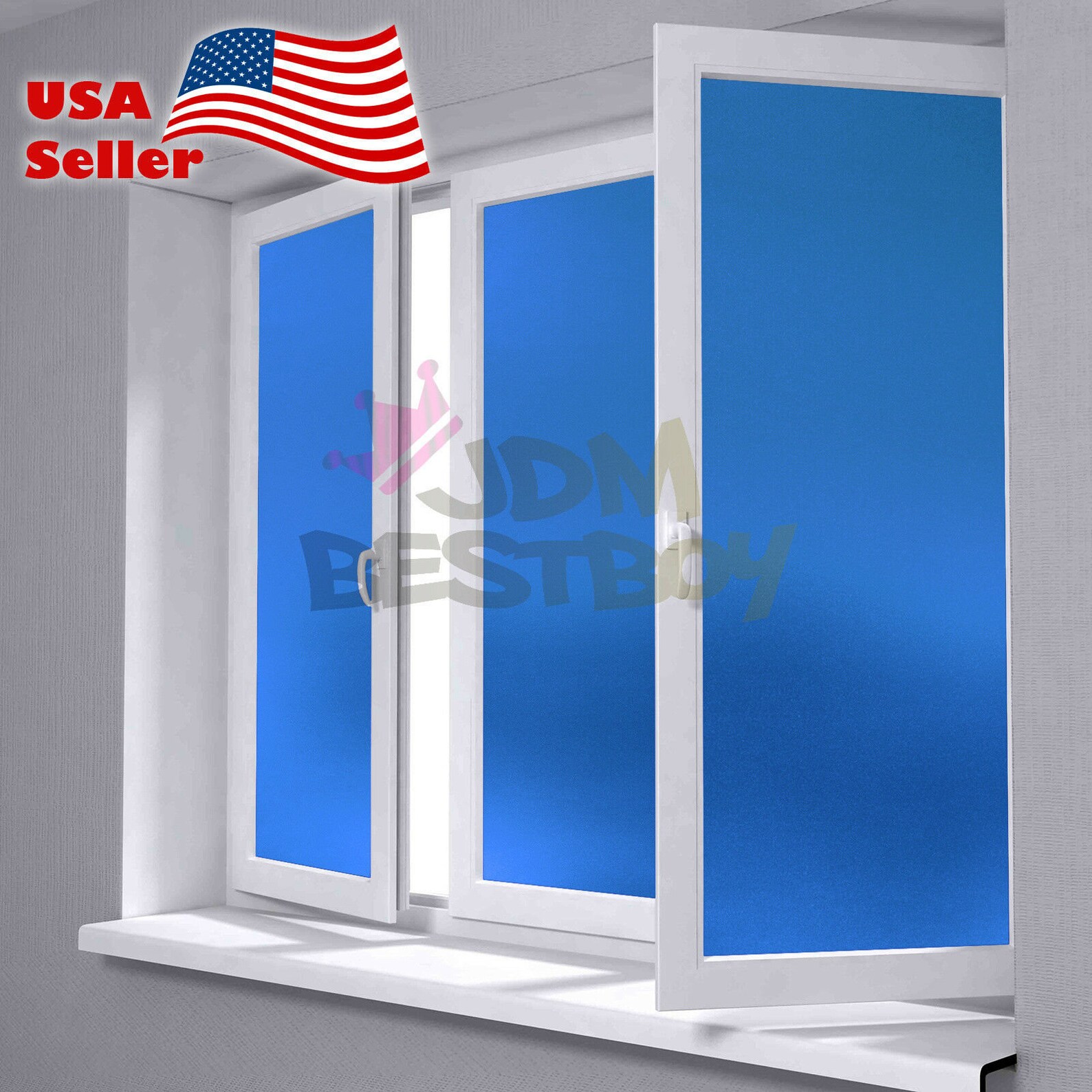 Blue Frosted Film Glass Home Bathroom Window Security Privacy - Etsy