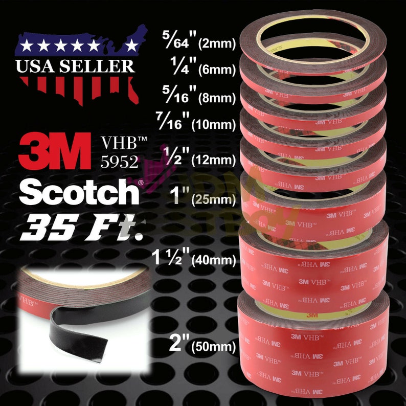 Genuine 3M VHB 5952 Dark Gray Double-sided Mounting Foam Tape - Etsy