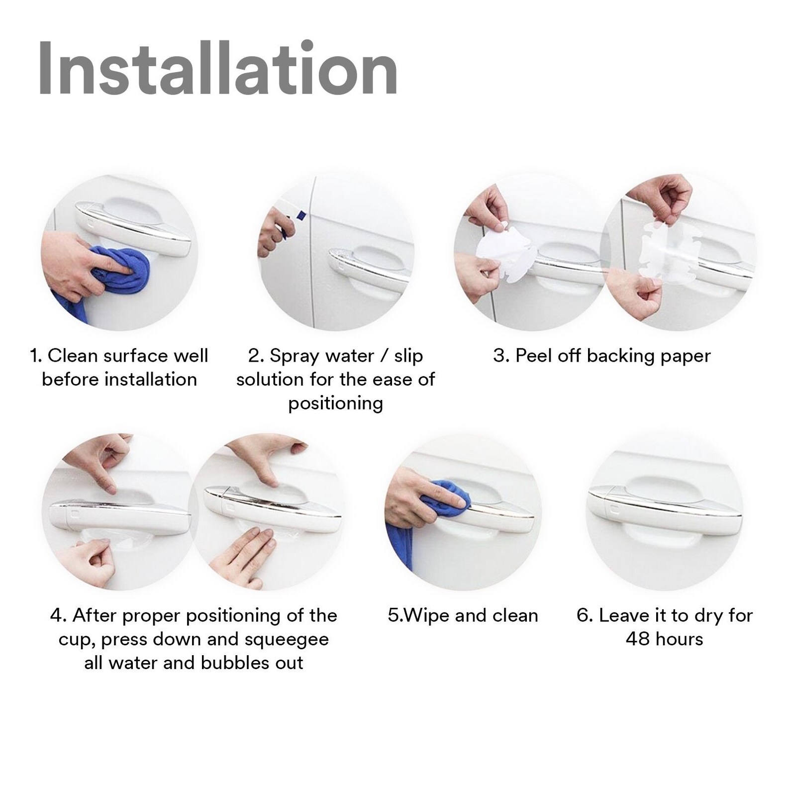 3M Scotchgard Pro Series Door Handle Guard Gloss Clear Door Cup TPU ...