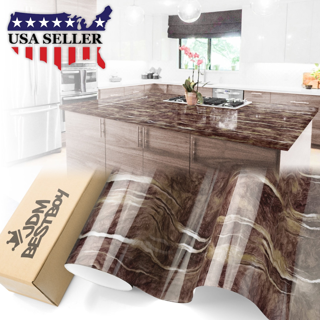 Gloss Marble D40 Granite Look Vinyl Wrap Sticker Decal Car Vehicle ...