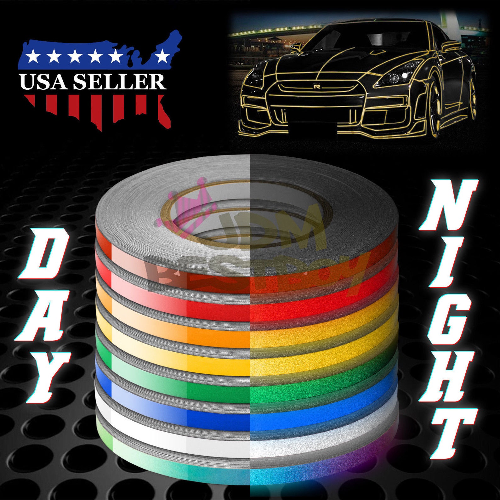 Red Reflective Tape Safety Self Adhesive Striping Sticker - Etsy