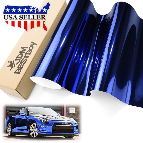 Blue Mirror Chrome Car Vehicle Vinyl Wrap Sticker Decal Air Release Bubble Free Etsy