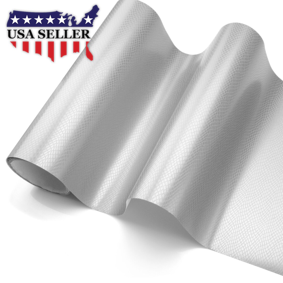 Silver Snake Skin Reptile Leather Texture Car Vehicle Vinyl Wrap ...