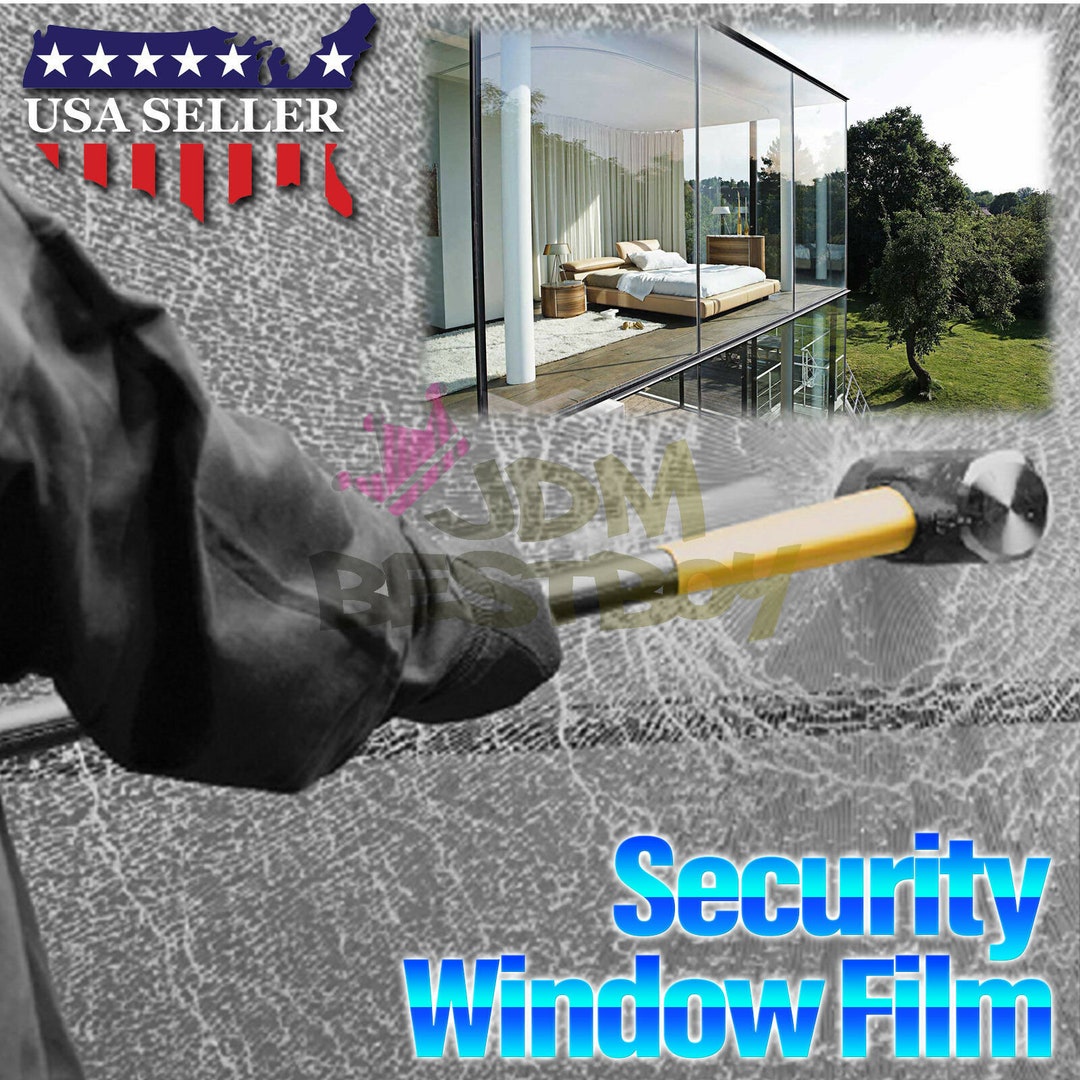 Clear Security Window Film Shatterproof Glass Protection Anti Shatter ...