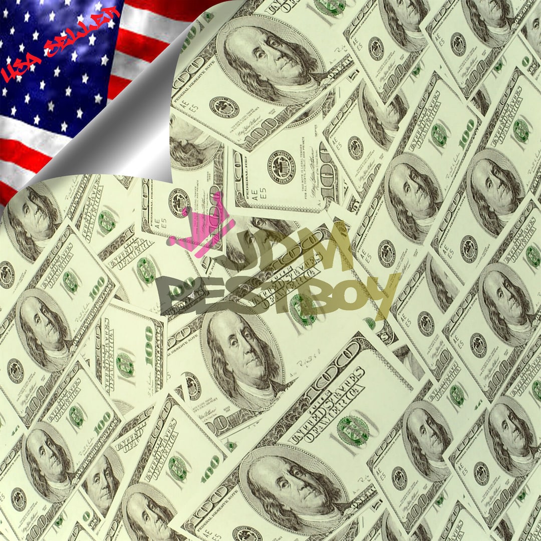 100 Dollar Bill Benjamin #12 Hydrographic Film Hydro Dipping Dip Water ...