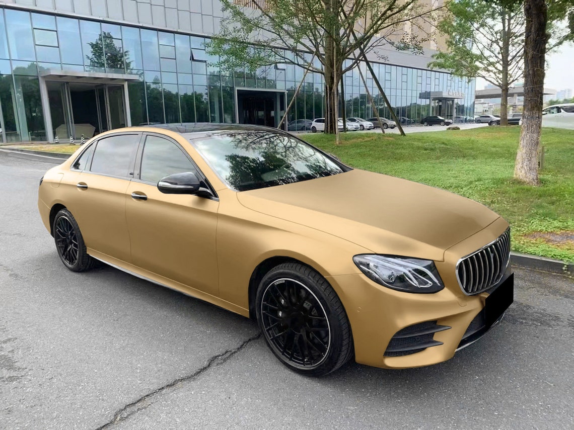 Champagne Gold Satin Chrome Matte Metallic Car Vehicle Vinyl Wrap ...