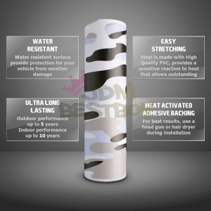 Digital Black Dark Gray Camouflage CAMO Digital Army Vinyl Sticker Wrap ...