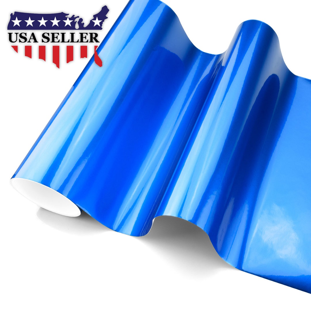 Sky Blue Gloss Metallic Car Vehicle Vinyl Wrap Sticker Decal Air ...