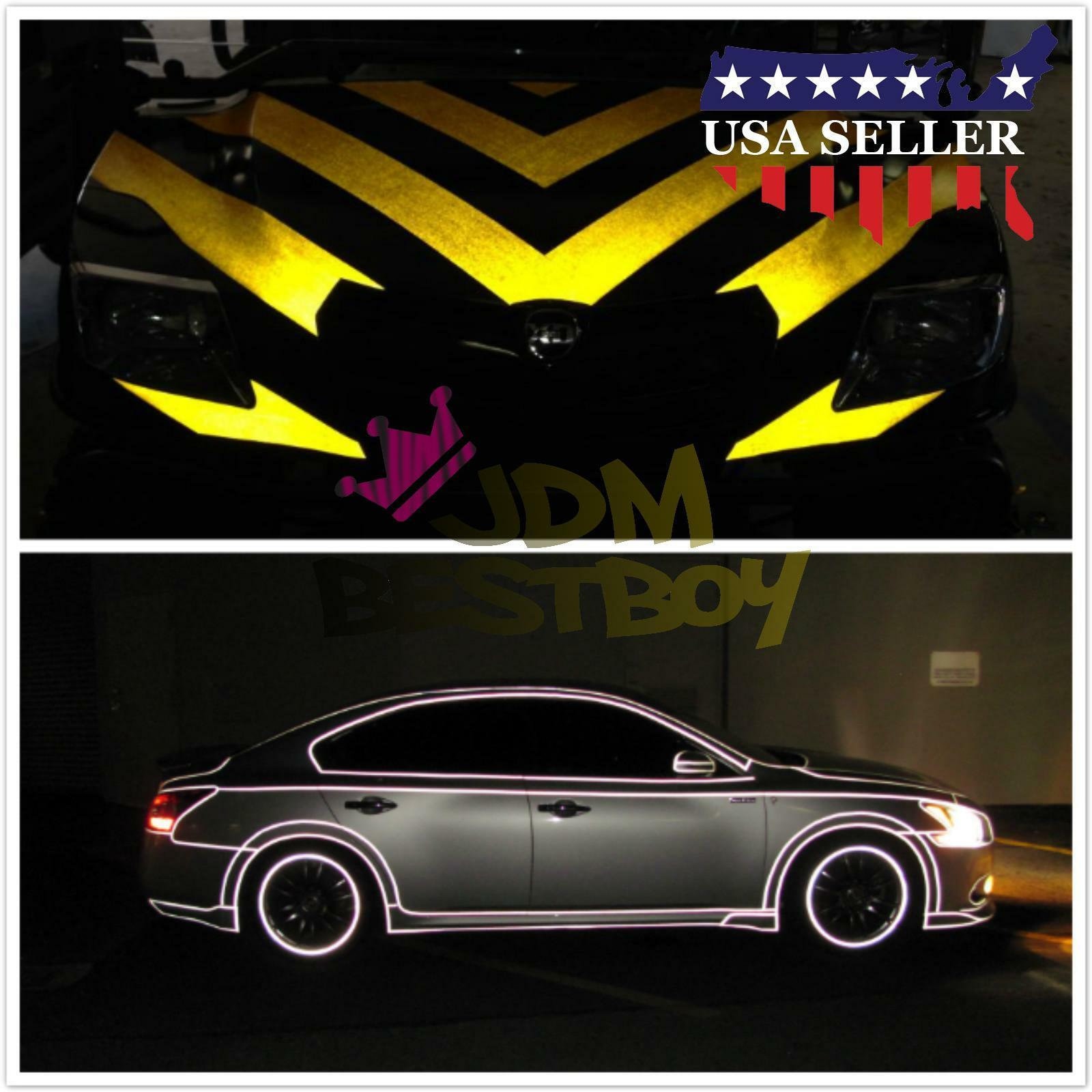 Reflective Yellow Vinyl DIY Car Wrap Sticker Decal Graphic - Etsy